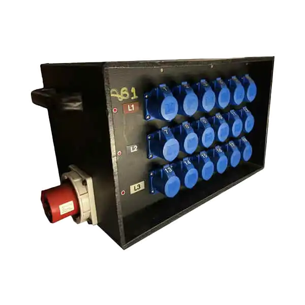 63 Amp Three Phase to 18 x 16 Amp - Stage Lighting Services