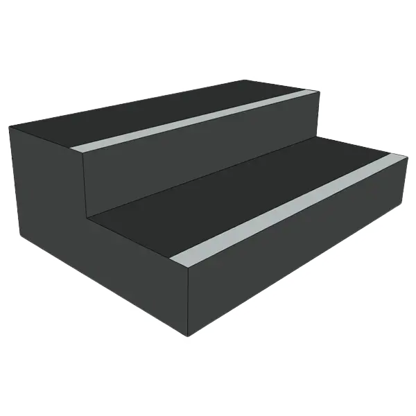 Staging Tread 0.292m High 2 Step For Hire - Stage Lighting Services