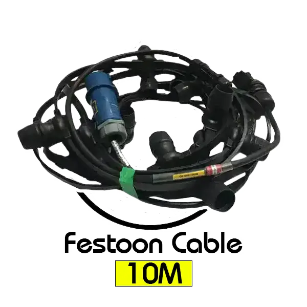 10m Festoon Cable For Hire - Stage Lighting Services