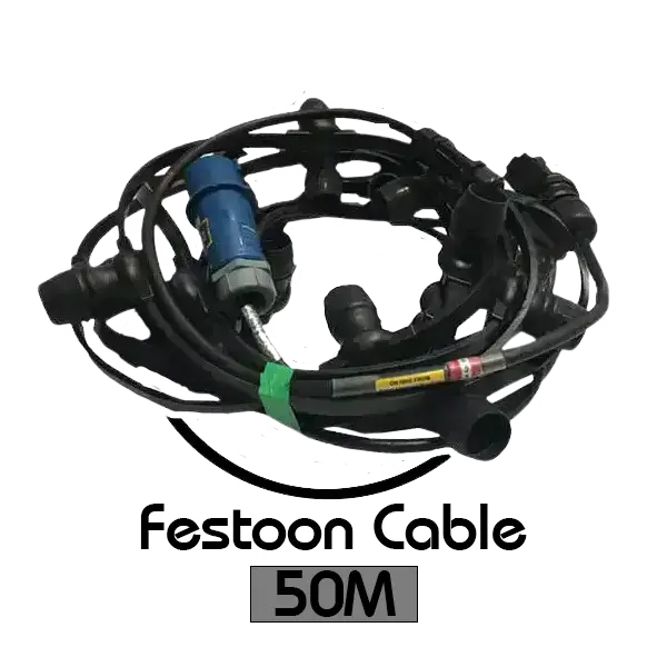 45m Festoon Cable For Hire - Stage Lighting Services