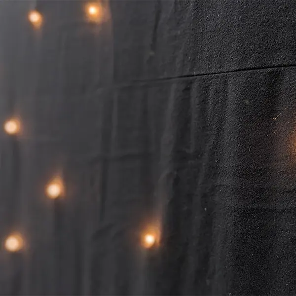 Black Theatre Starcloth - 10ft x 20ft - Stage Lighting Services